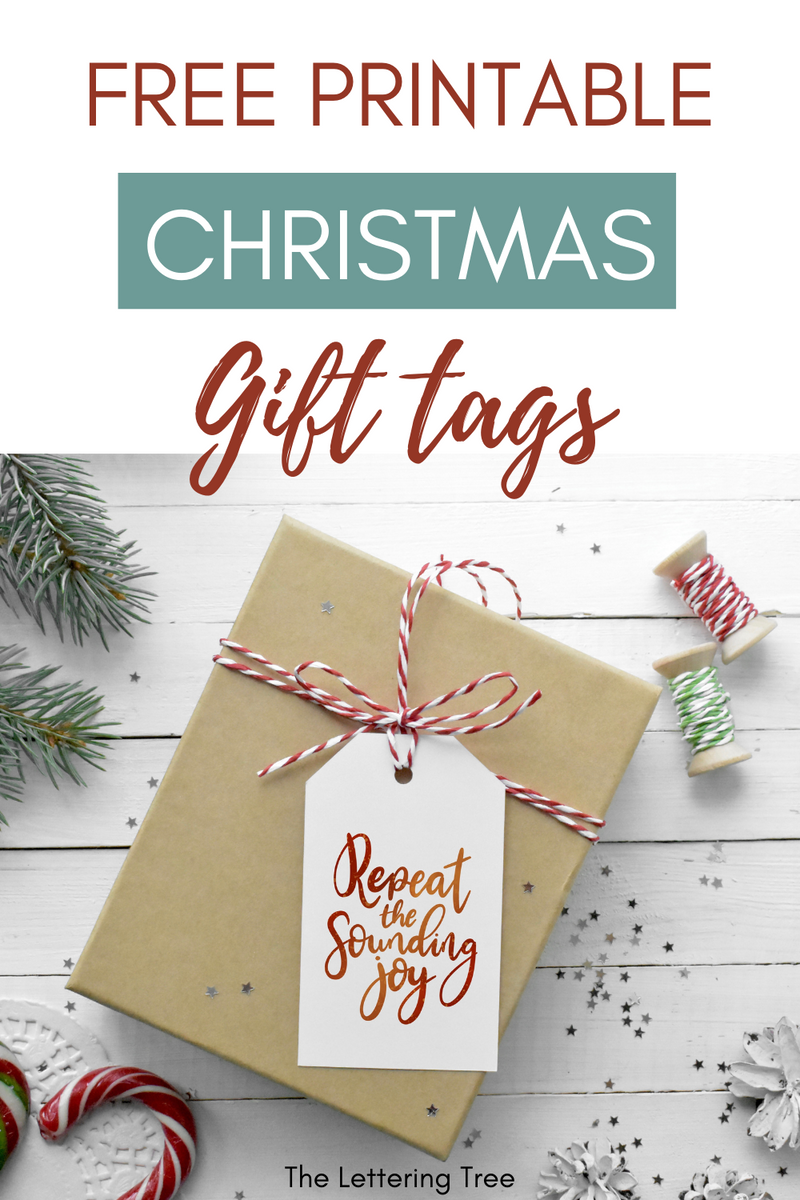 FREE printable Christmas gift tags – The Lettering Tree