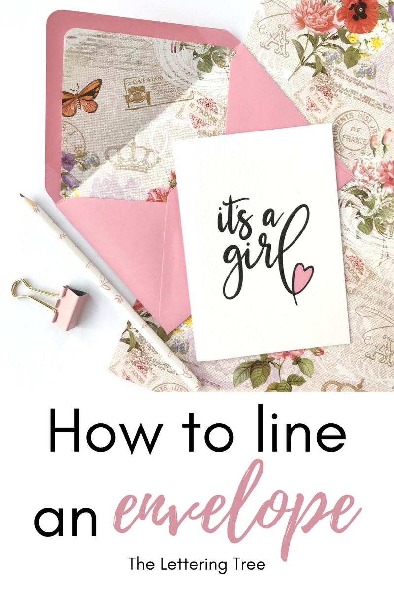How to line an envelope – The Lettering Tree